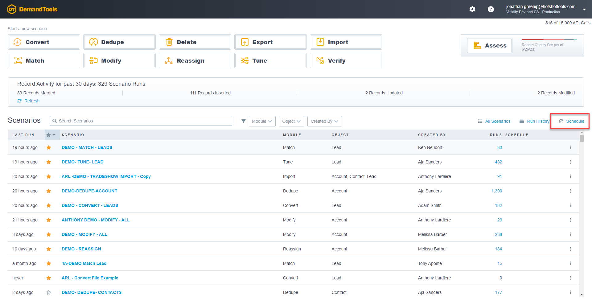 Solved: Demand tools Job Builder - Validity Customer Community - 1016